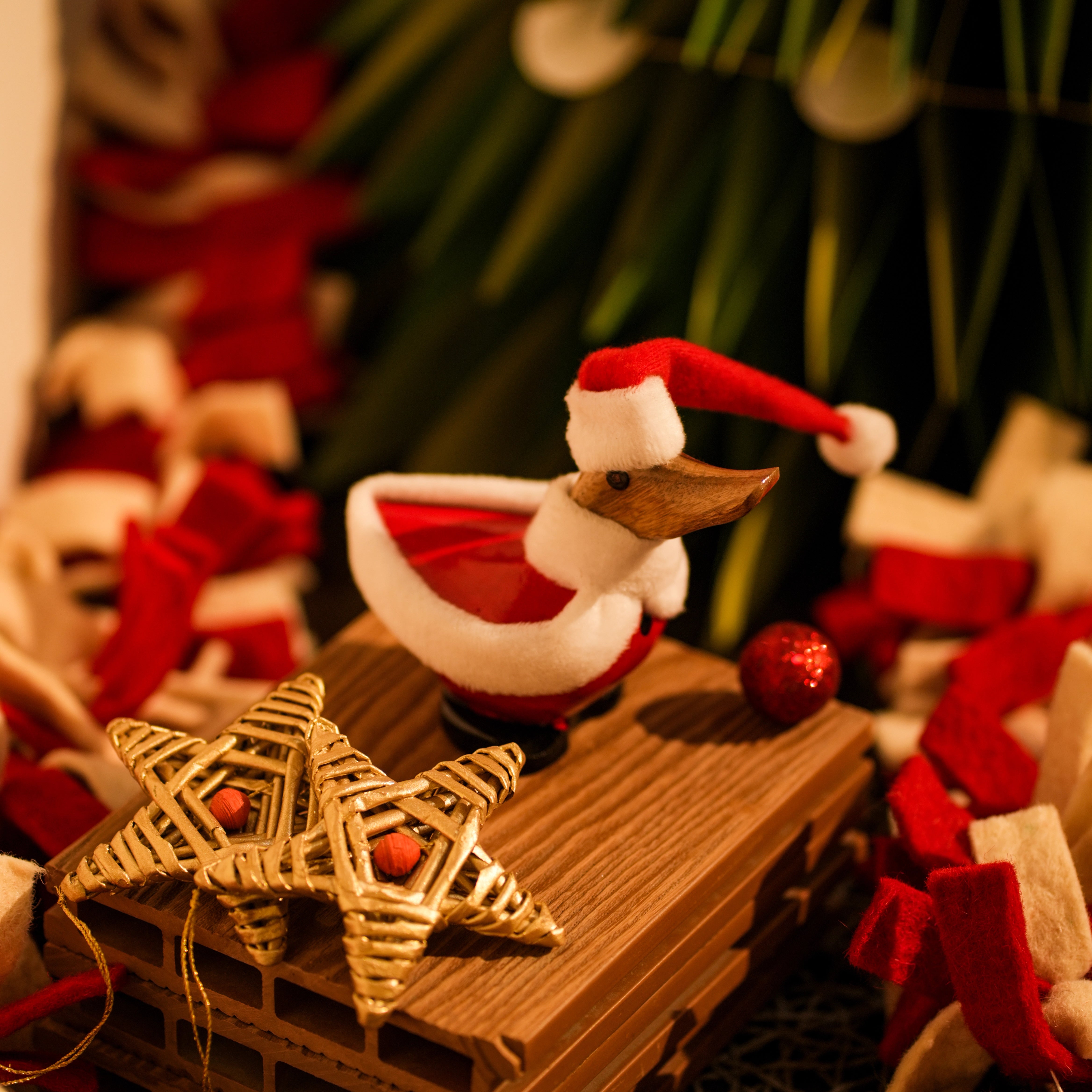 TIMBER KALA’S OVAL SANTA DUCK FOR DECOR